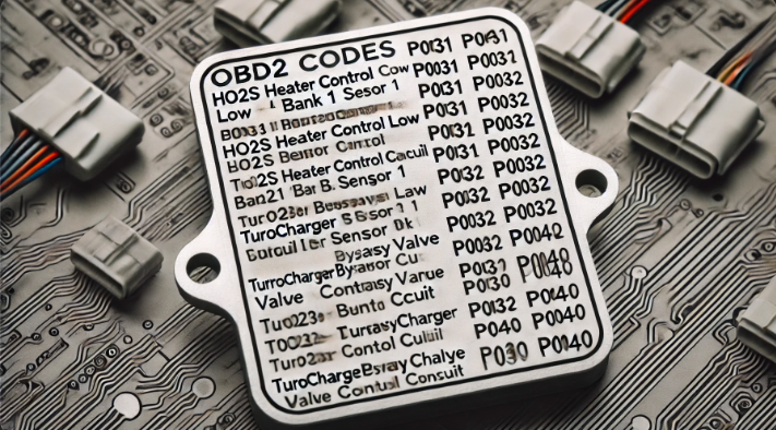 OBD2 Codes P0031-P0040: Oxygen Sensor and Turbocharger Faults – GaragePro OBD Scan Tool